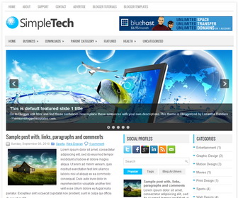 SimpleTech Blogger Template - Downloads | Premium Blogger Templates