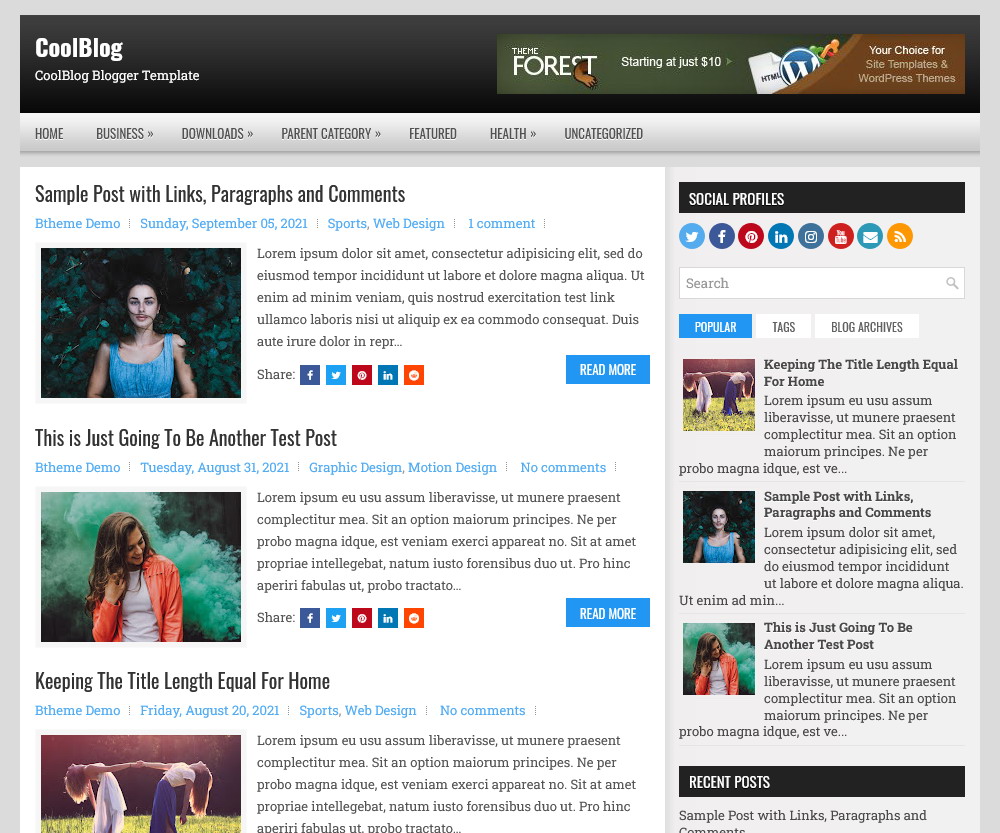 CoolBlog Blogger Template - Downloads | Premium Blogger Templates